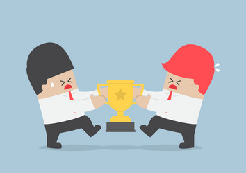 Businessmen characters fight Royalty Free Vector Image