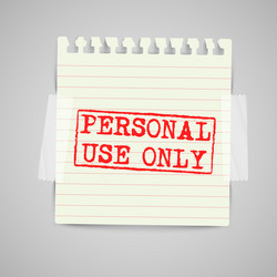 Paper note with warning sign Royalty Free Vector Image