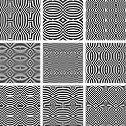 Hypnotic waves black white seamless pattern Vector Image