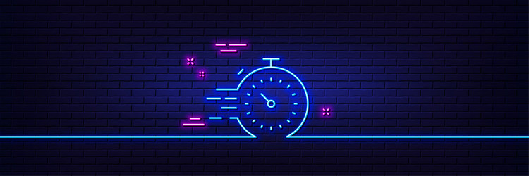 Timer line icon time management sign stopwatch Vector Image