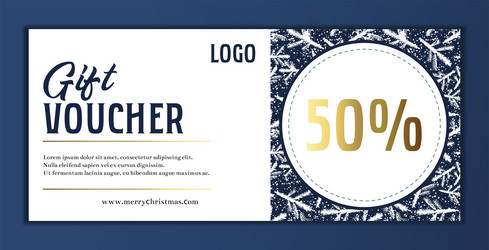 Name voucher gift template with gold Royalty Free Vector