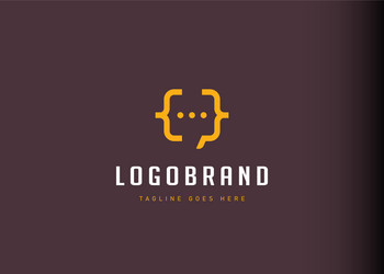 Coding logo design inspiration icon template Vector Image