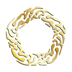 Golden tiger skin frame pentagonal frames Vector Image