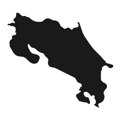 Highly detailed costa rica map with borders Vector Image