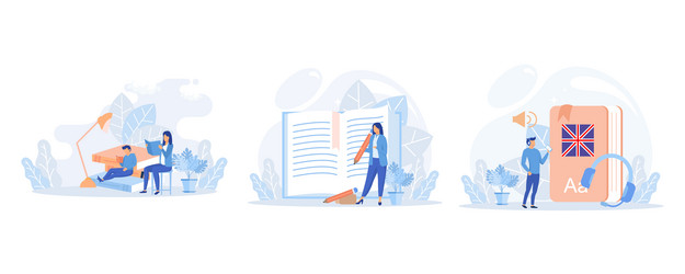 School and preschool lessons subjects characters Vector Image