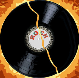 Vinyl Broken Record Vector Images (over 100)