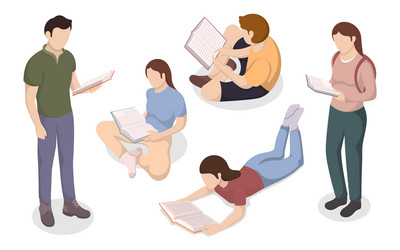 People reading design concept Royalty Free Vector Image