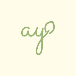 Letter ay line art leaf plant feminine botanical Vector Image