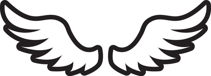 Wing set graphic icon design template Royalty Free Vector