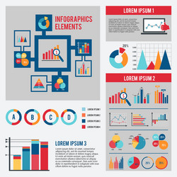 Business presentation charts financial report Vector Image