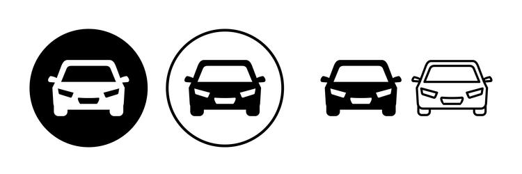 Car icon car sign sedan Royalty Free Vector Image