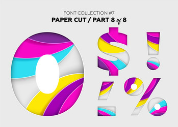 Font design for word art in colorful color Vector Image