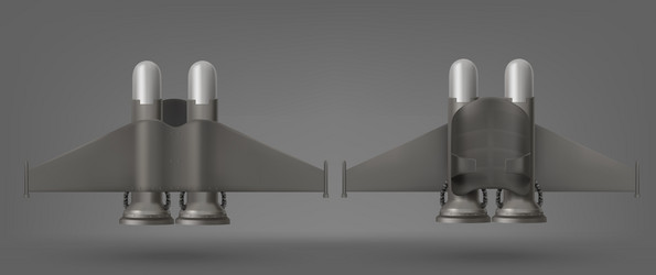 Isolated top view 3d realistic airplane Royalty Free Vector