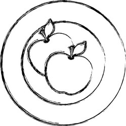 Apples on Plate Vector Images (over 5,200)