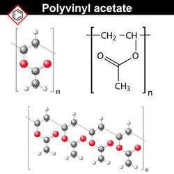 Polyvinyl alcohol polymer chemical structure Vector Image