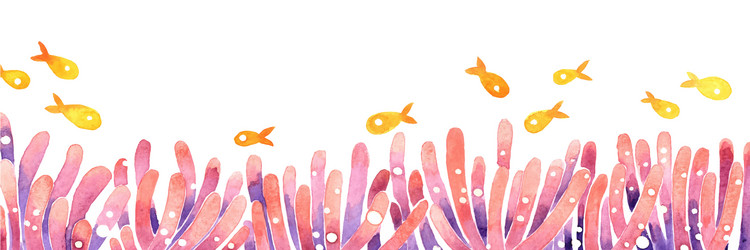 Watercolor floral border with pink Royalty Free Vector Image