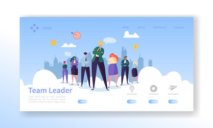 Business leadership concept manager leader Vector Image
