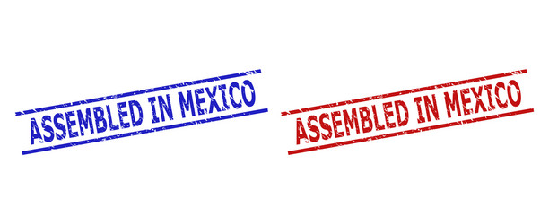 Assembled in mexico watermark stamp Royalty Free Vector