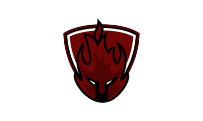 Fire gaming logo template Royalty Free Vector Image