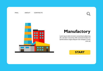 Industrial manufactory icon Royalty Free Vector Image