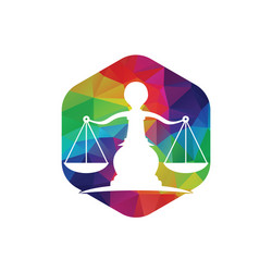 Justice symbol logo Royalty Free Vector Image - VectorStock