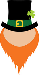 Saint patrick elf face Royalty Free Vector Image