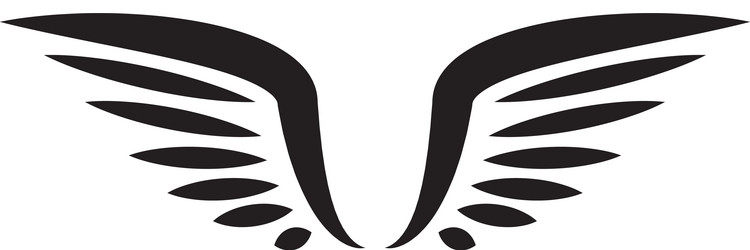 Wing set graphic icon design template Royalty Free Vector