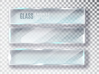 Setof colored banners template with transparent Vector Image