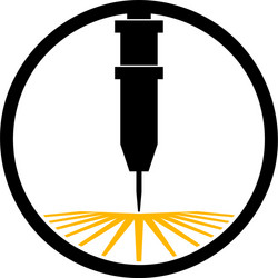 Set laser cutting machine logo design icon Vector Image