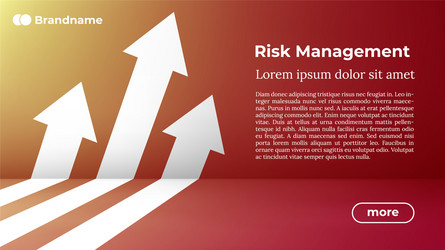 Risk management - web template in trendy colors Vector Image