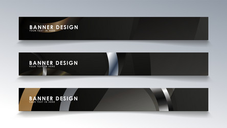 Set rectangular banner with a circle background Vector Image