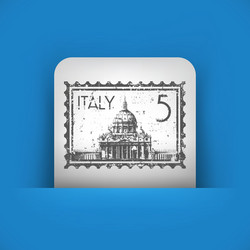 Italy stamp icon Royalty Free Vector Image - VectorStock