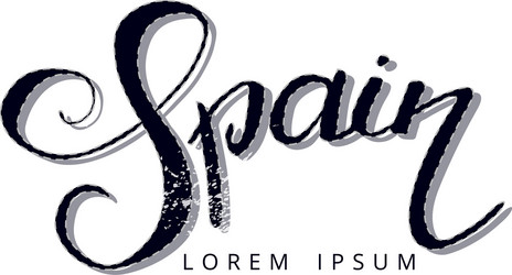 Granada hand lettering logo Royalty Free Vector Image