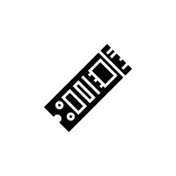 Hard disk icon computer component icon solid Vector Image