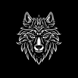 Wolf pack emblem logo Royalty Free Vector Image
