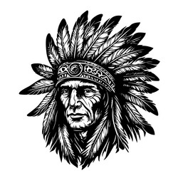 Native american indian war bonnet Royalty Free Vector Image