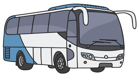 Cute smiling bus Royalty Free Vector Image - VectorStock
