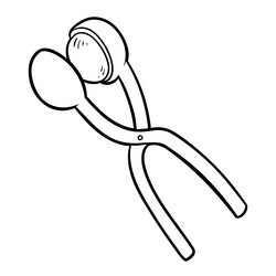 Coloring book for kids snowball maker toy Vector Image