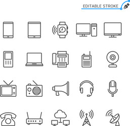 Communication device flat icons Royalty Free Vector Image