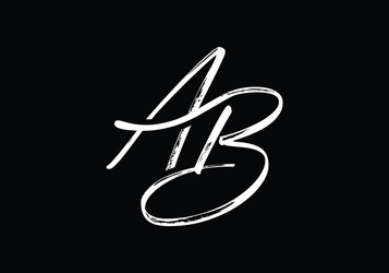 Creative luxury ab letter logo design templet Vector Image