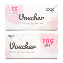 Name voucher gift template with gold Royalty Free Vector