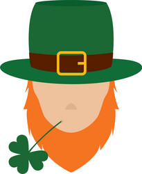 Saint patrick elf face Royalty Free Vector Image
