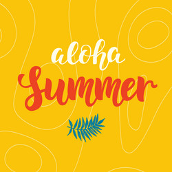 Aloha hawaii travel poster template Royalty Free Vector