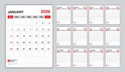 2026 Calendar Vector Images (over 800)