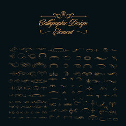 Calligraphic design elements design Royalty Free Vector