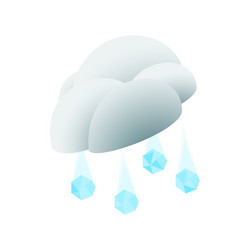 Cloud and hail icon cartoon style Royalty Free Vector Image