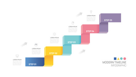 Progress & Growth Infographic Royalty Free Vector Image