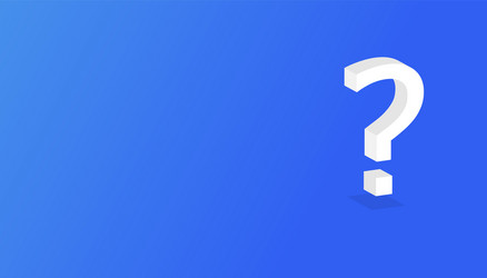 Realistic 3d question mark have a faq Royalty Free Vector