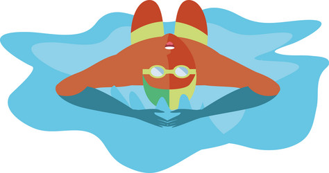Swimming man on white background Royalty Free Vector Image