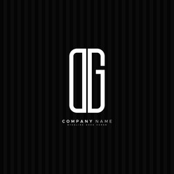 Dg initial letter signature logo template Vector Image